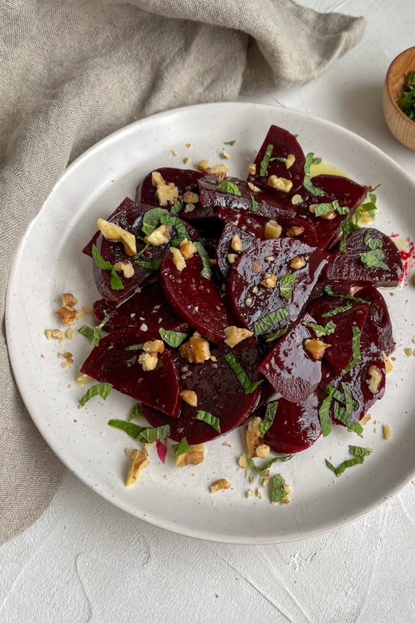 Easy Marinated Beets - Emily Maude Nutrition