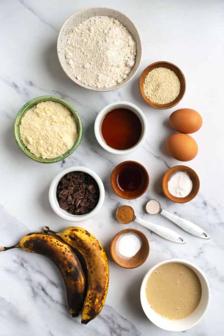 Tahini Chocolate Chunk Banana Bread