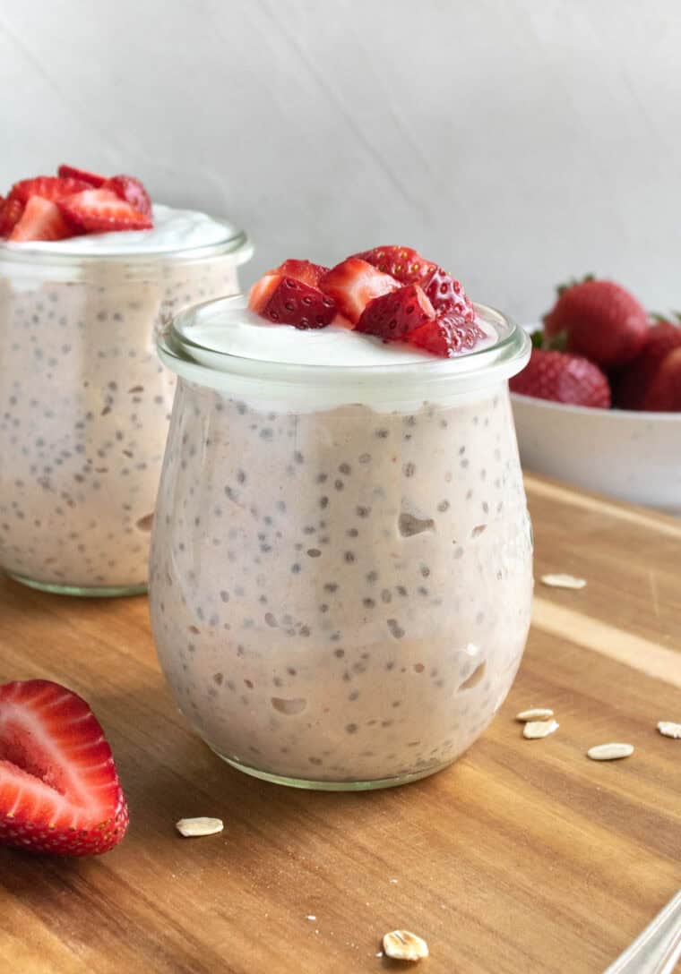 Strawberries and Cream Overnight Oats