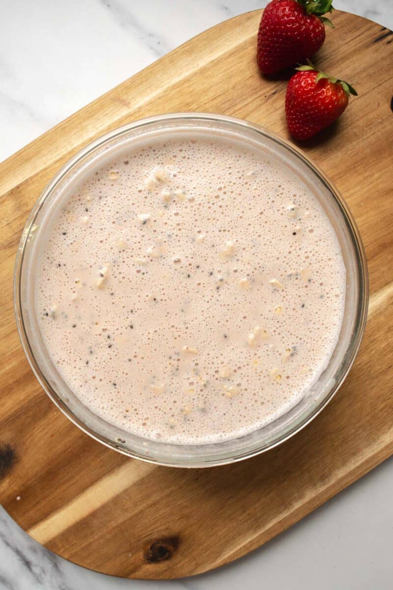Strawberries and Cream Overnight Oats
