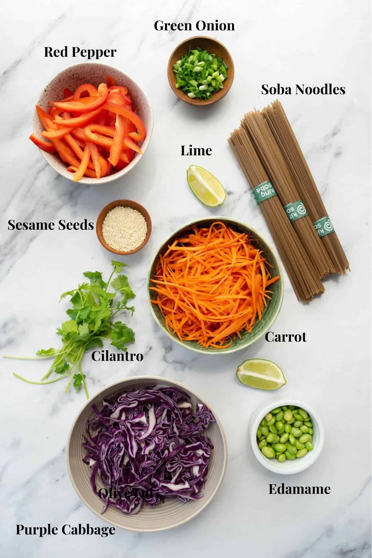 Cold Soba Noodle Salad With Almond Sauce