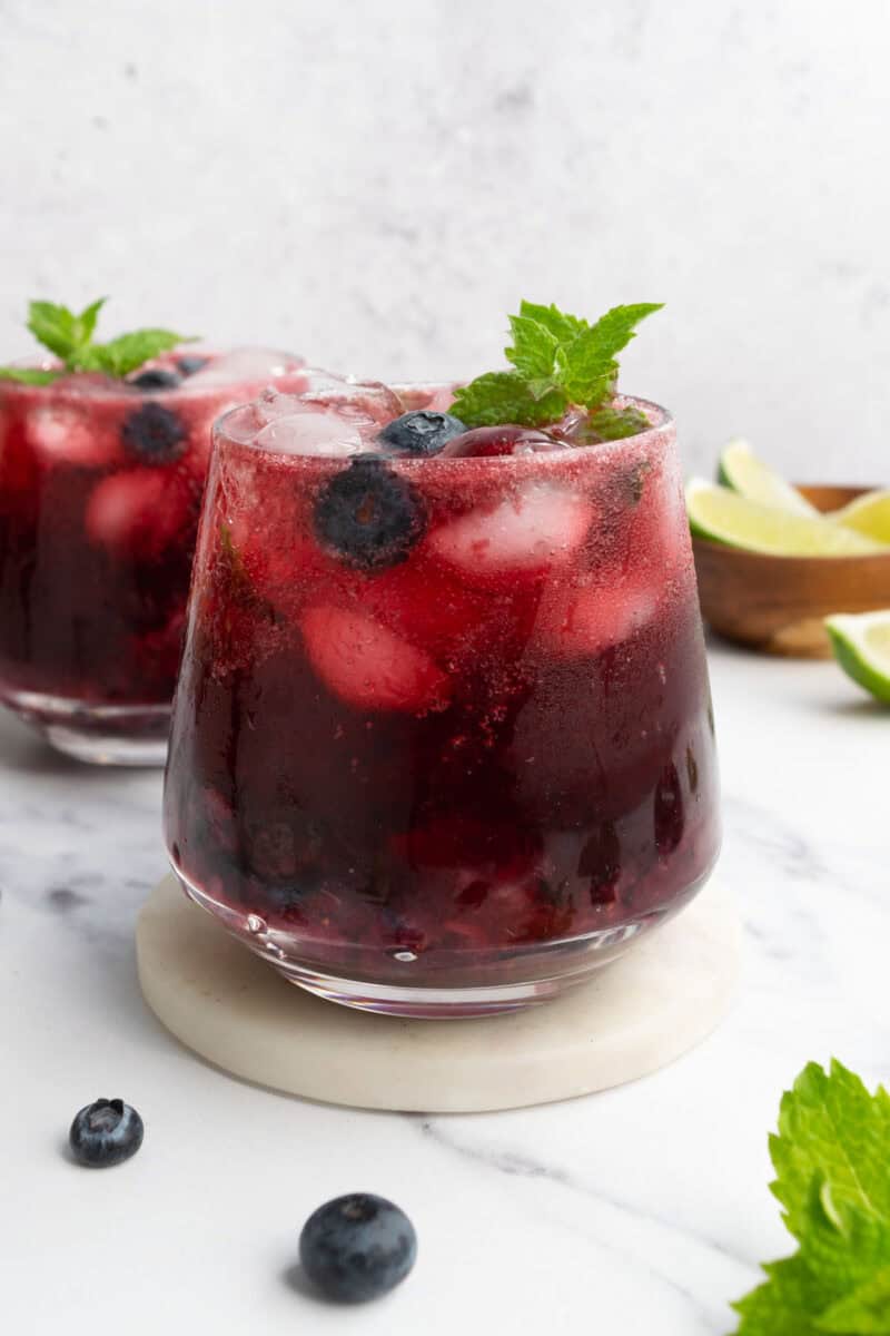 Hibiscus Blueberry Mocktail - Emily Maude Nutrition