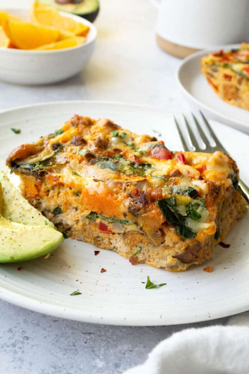 High Protein Breakfast Casserole - Emily Maude Nutrition