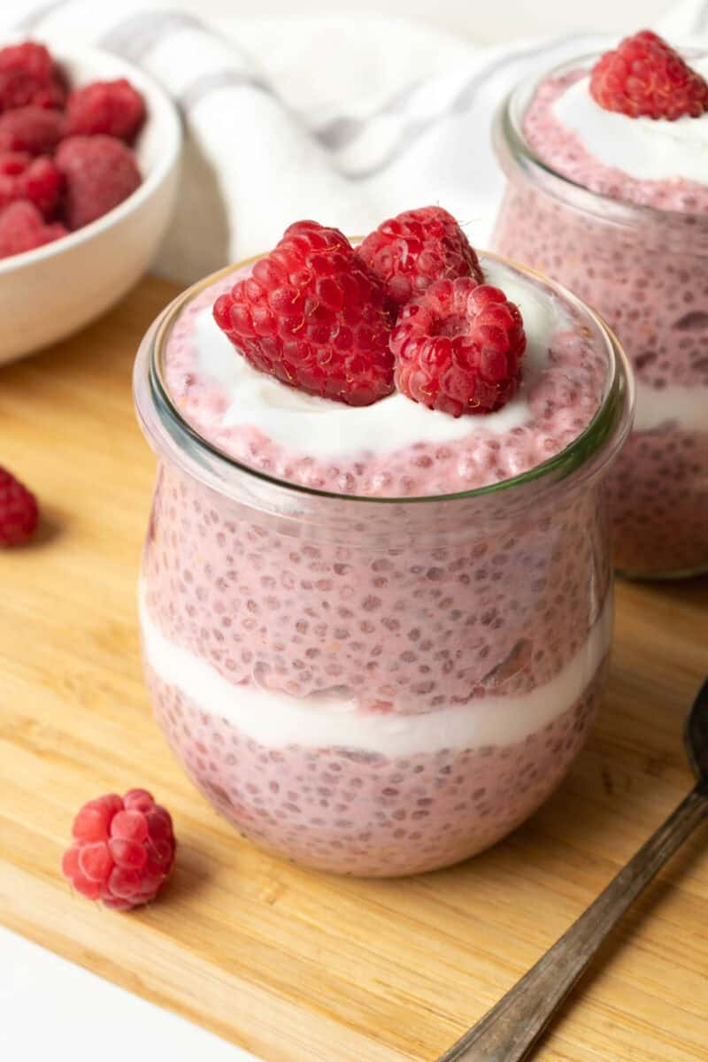 Raspberry Chia Pudding - Emily Maude Nutrition